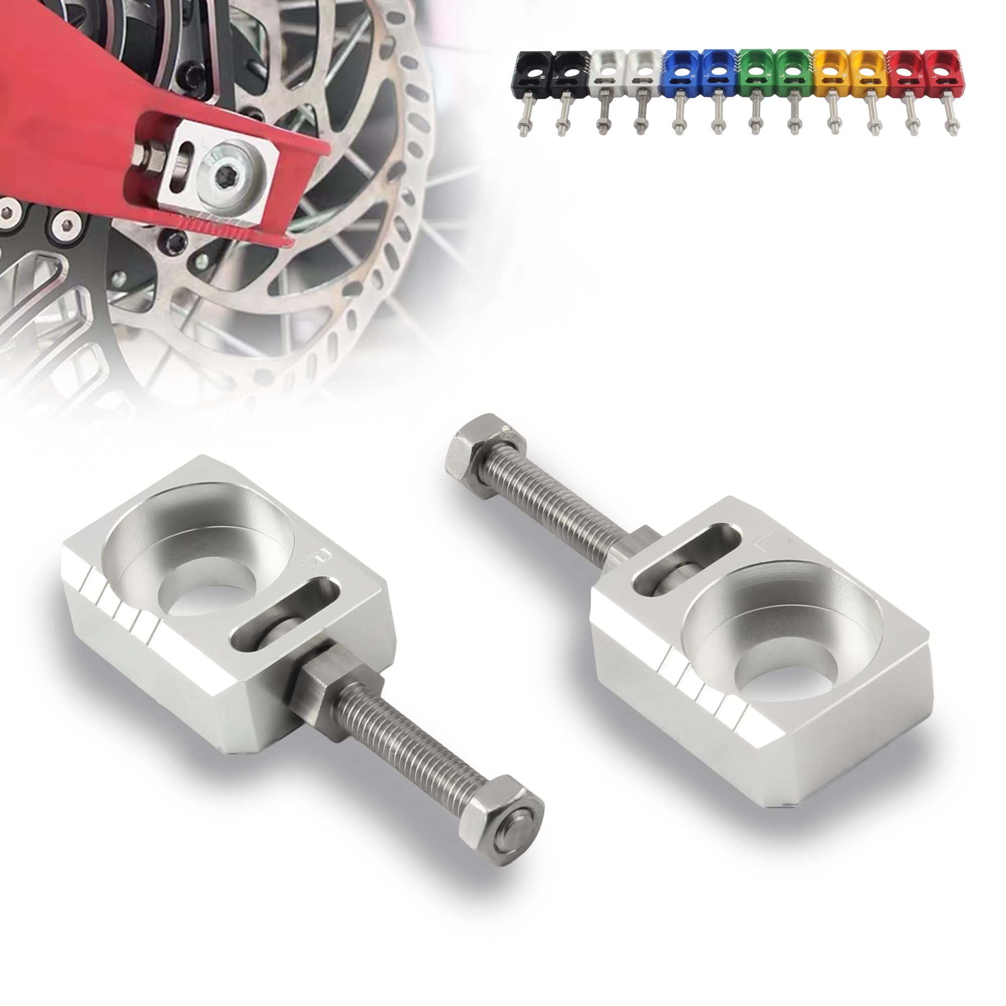 Amazon.com: ABCERRSI Rear Axle Blocks Chain Adjuster,Electric Dirt Bike ...