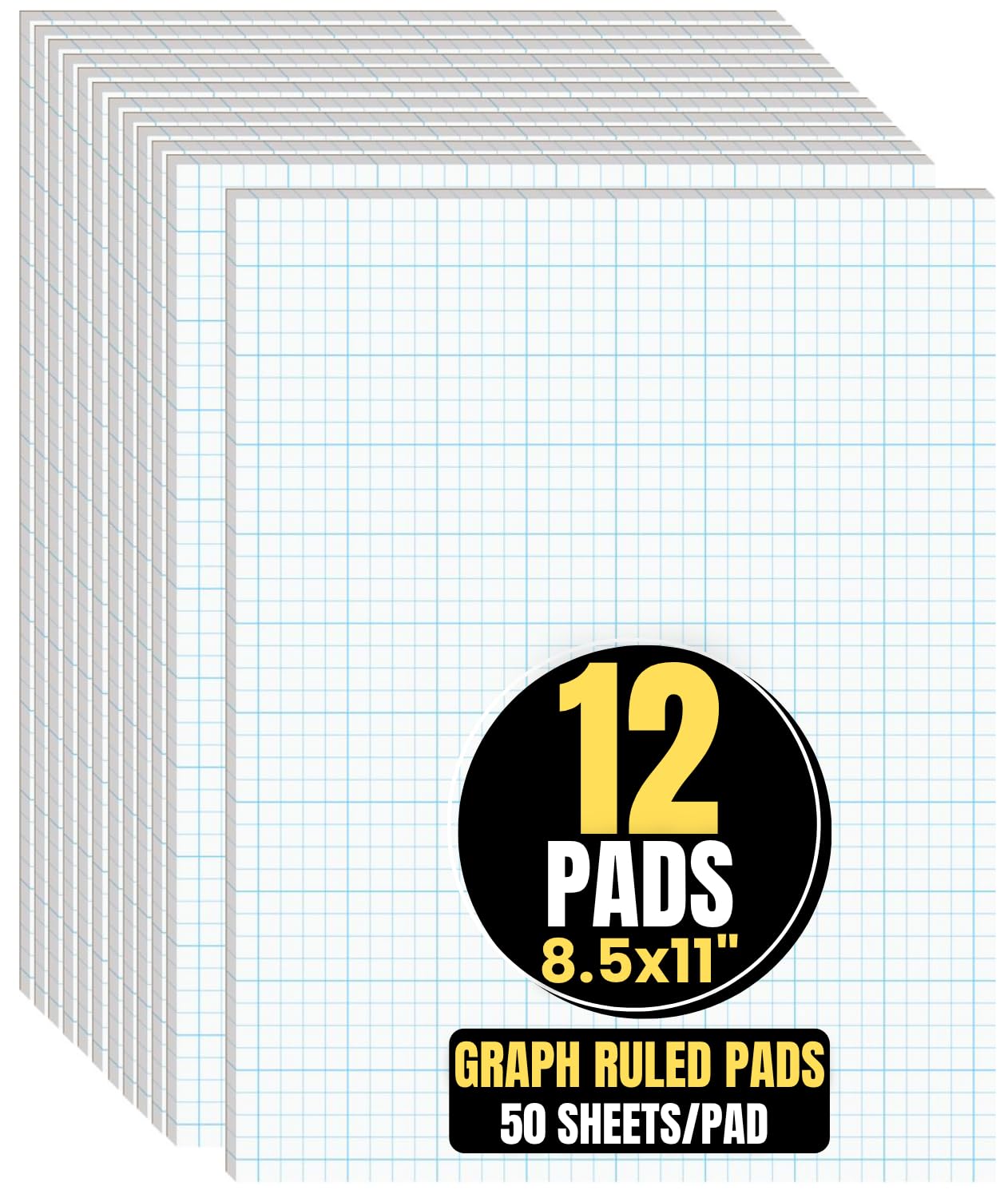 Snapklik.com : 1InTheOffice Graph Paper Pads, Quadrille Ruled Writing ...