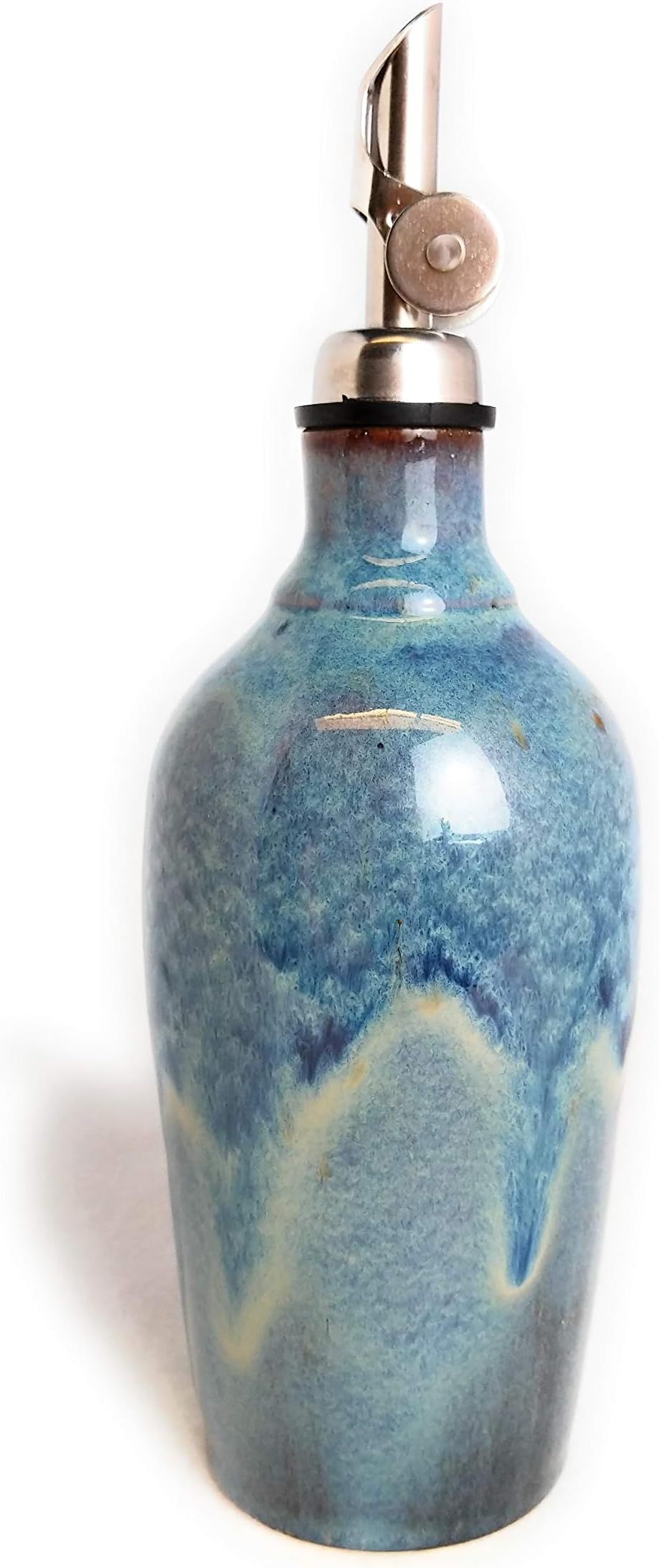 Amazon.com: Hatfield Pottery Oil, Vinegar or Condiment Bottle in Ocean ...