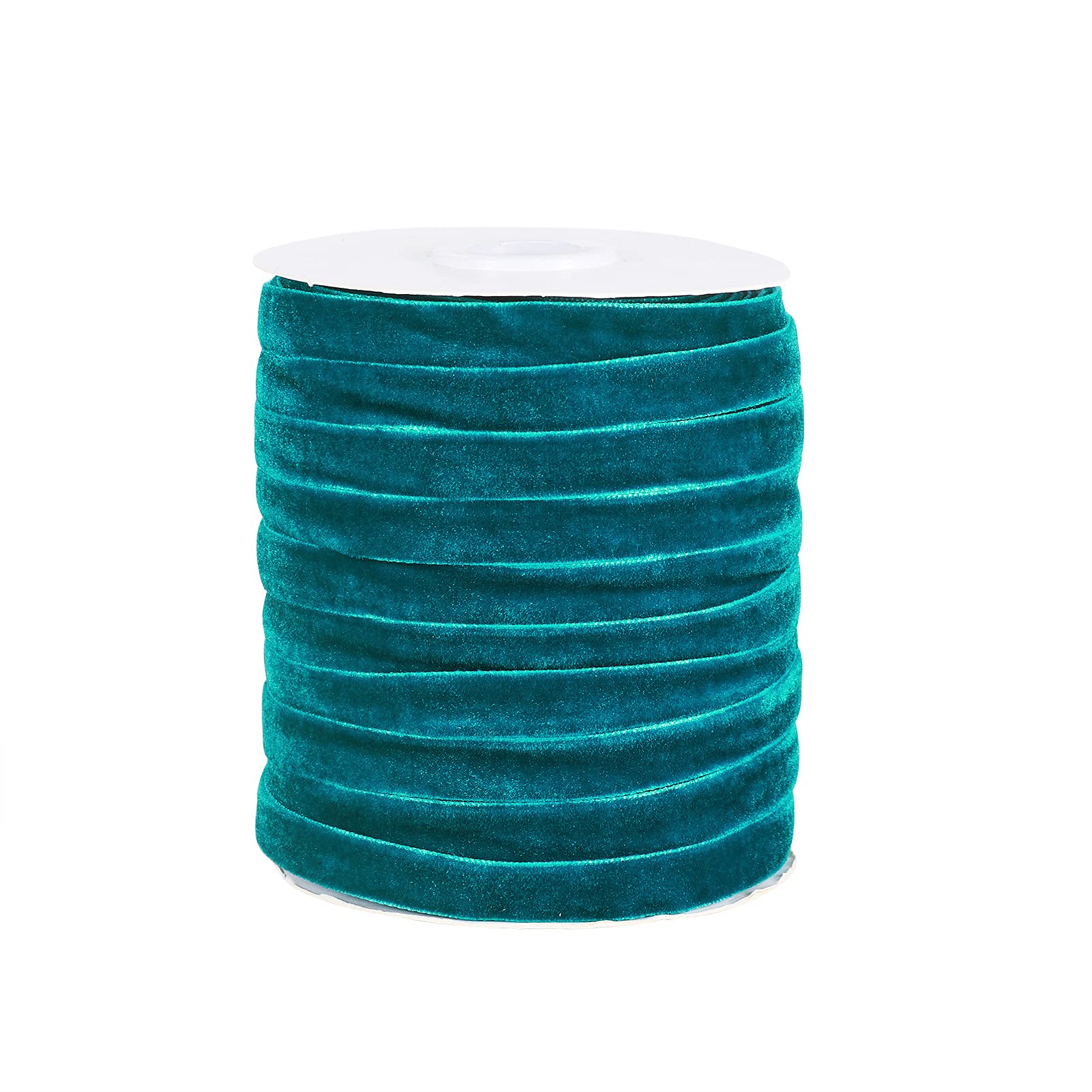 Amazon.com: 50 Yards Dark Cyan Velvet Ribbon Single Face Soft Ribbons 3 ...
