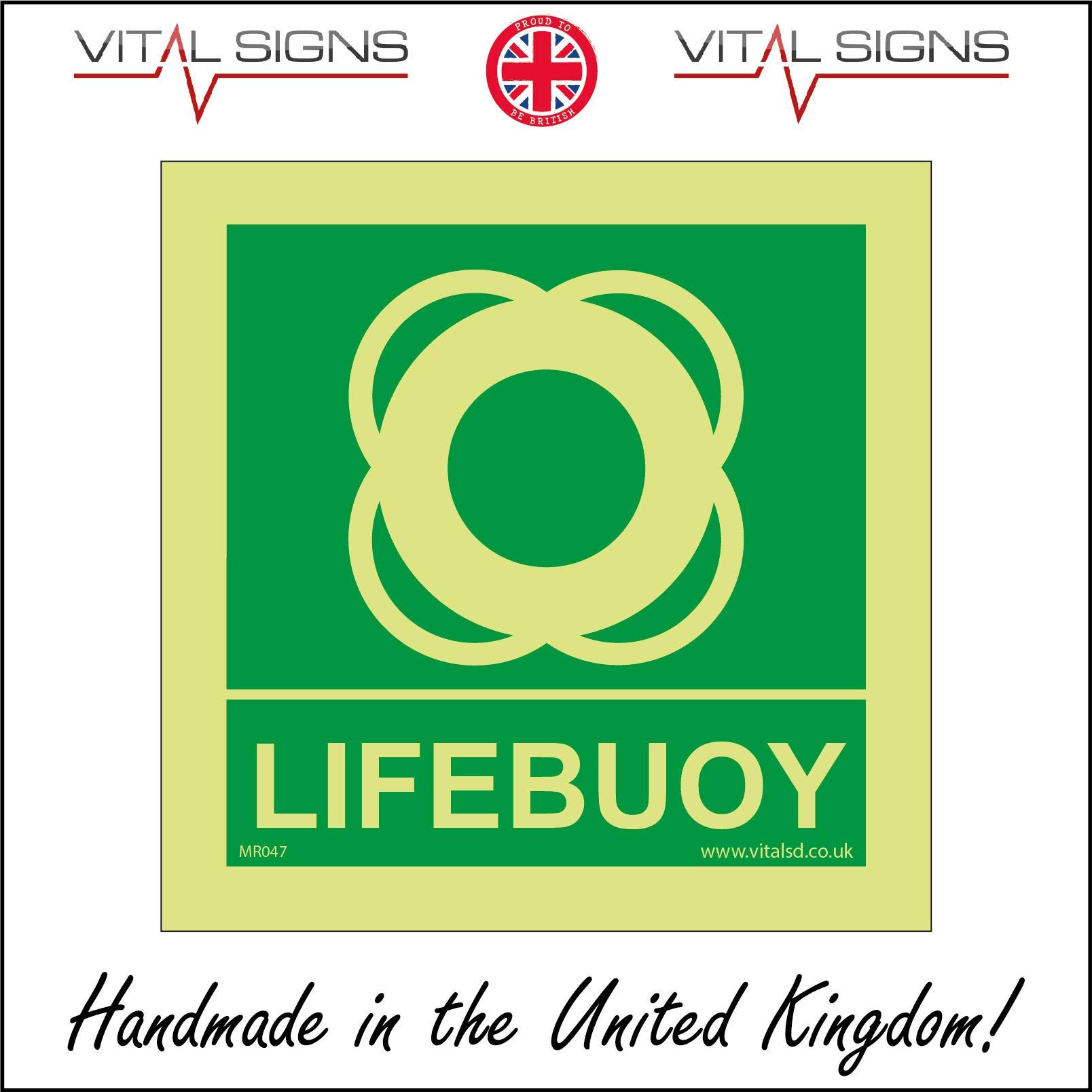 MR047 Marine Sign LIFEBUOY 250mm x 250mm DIBOND/COMPOSITE ALUMINIUM ...