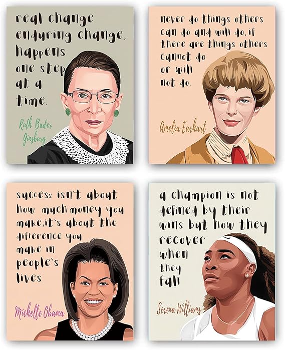 Amazon.com: XLA Inspirational Women Posters, Feminist Wall Art ...