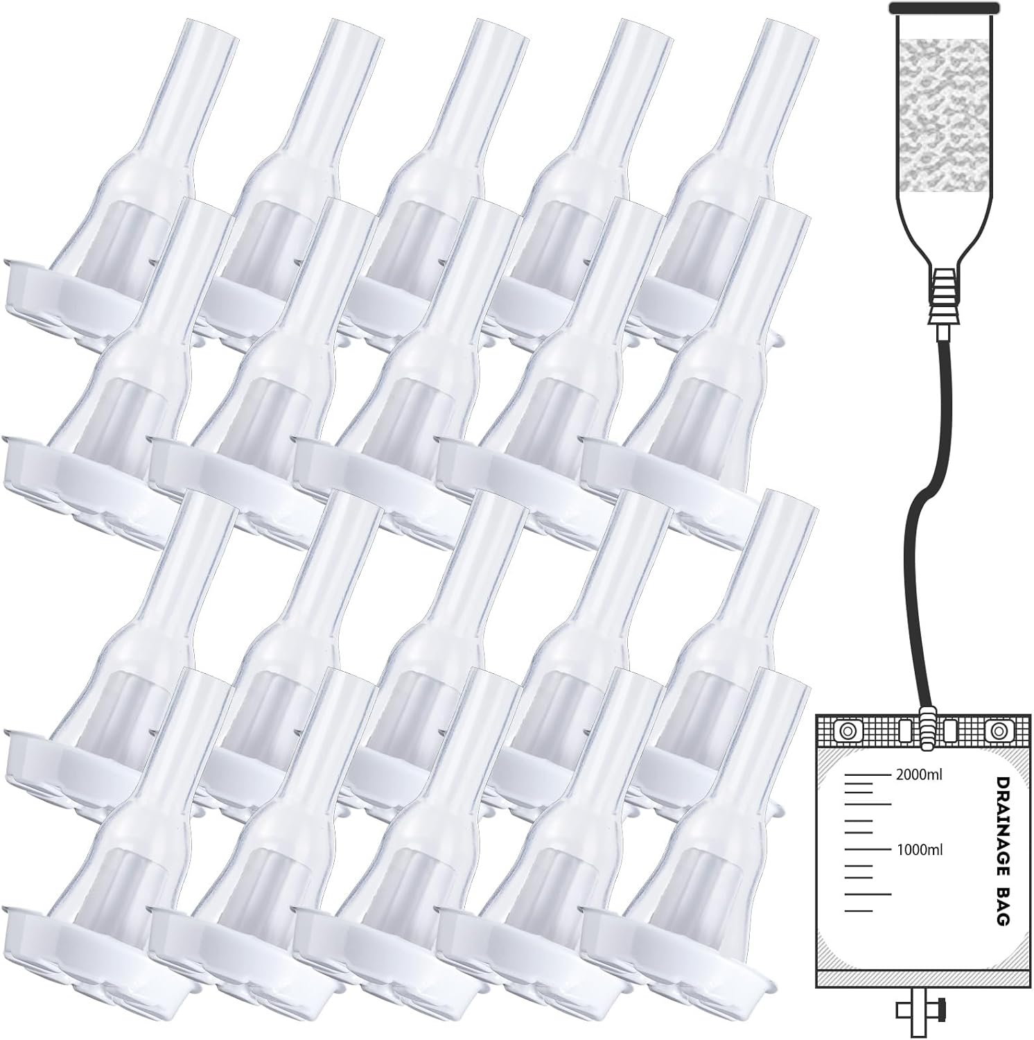 Amazon.com: 20 Pack Silicone External Urinary Catheter for Male, Self ...