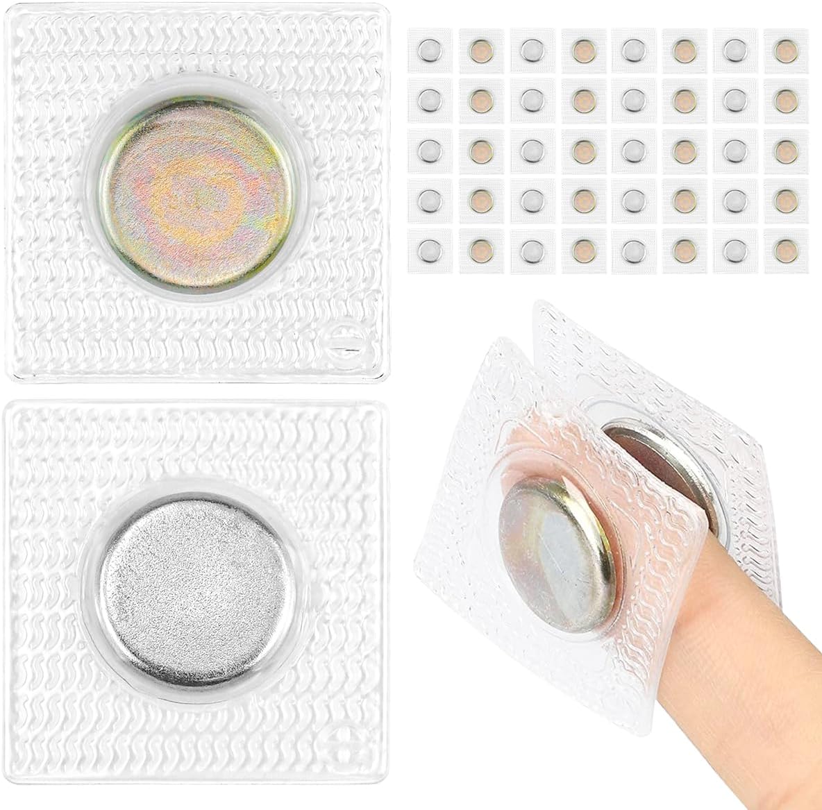 Amazon.com: 20 Pairs Hidden Sew Magnetic Snap, Invisible Hidden Sew in ...