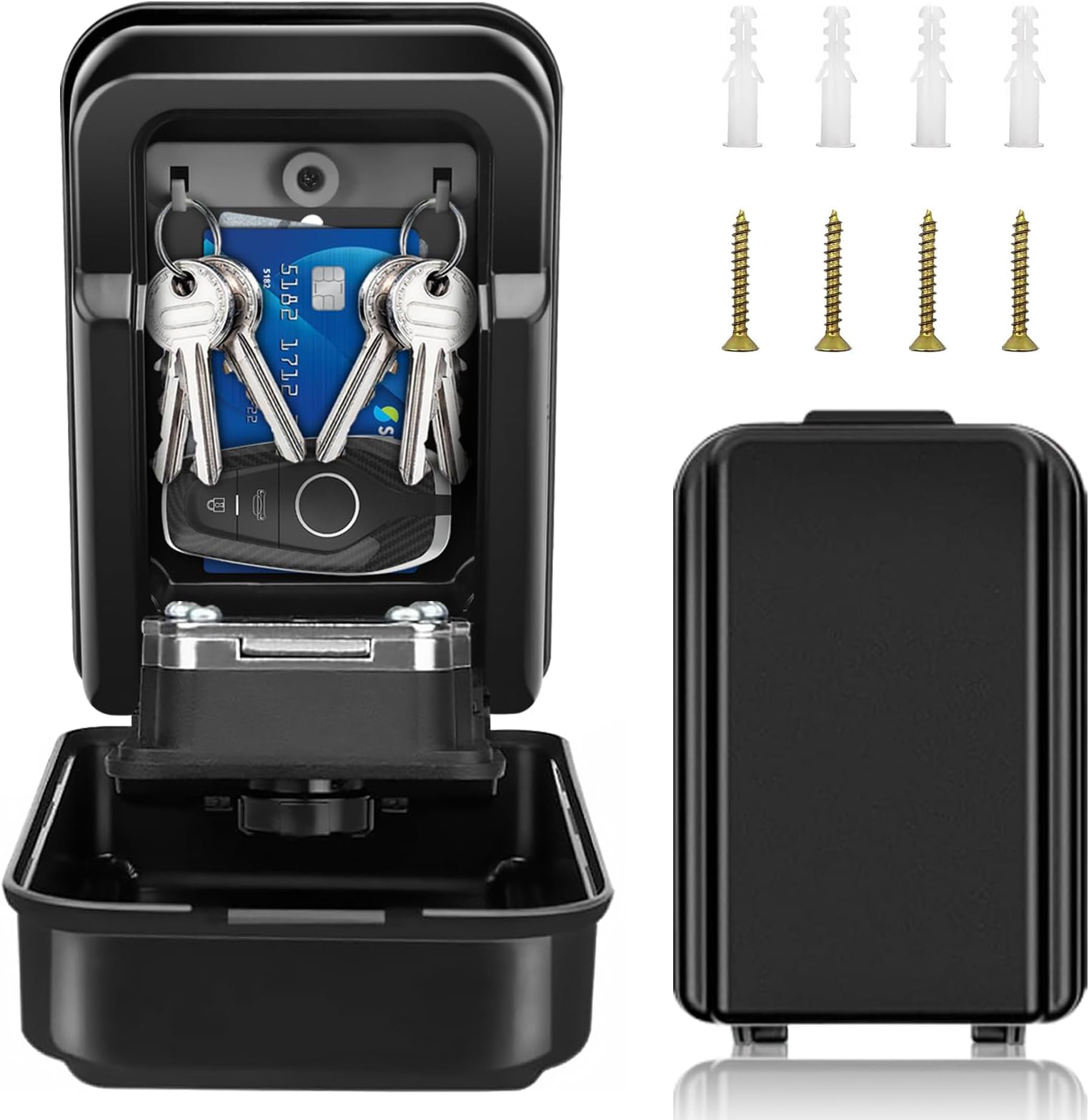 Schlüsseltresor mit Zahlencode, Schlüsselsafe Aussen Schlüsselbox mit ...