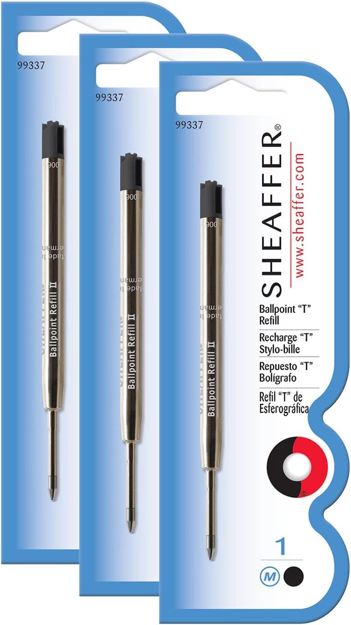 Sheaffer T Style Ball Point Black Refill Pack Of 3 : Amazon.in: Office ...