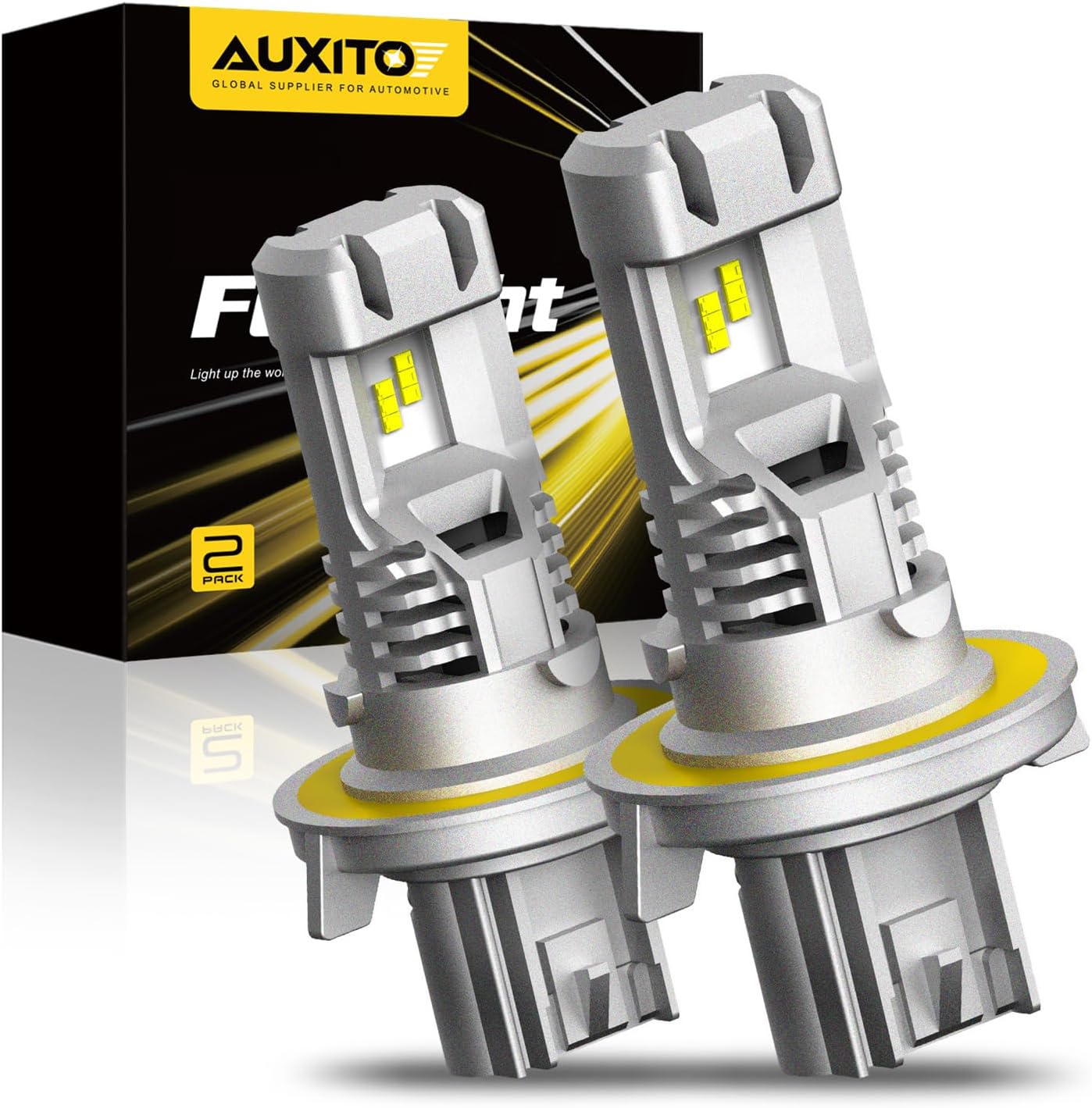Amazon.com: AUXITO H13/9008 light Bulbs, 600% Brightness, 6500K Cool ...
