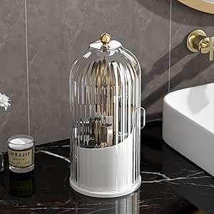 Amazon.com: YOOLENS Makeup Brush Holder Organizer with Lid,360 Rotating ...