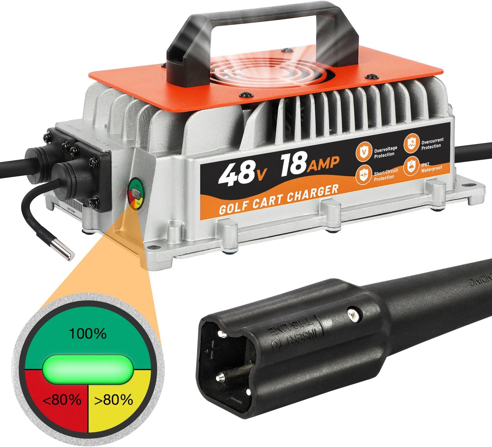 Amazon.com: 18 AMP 48 Volt Golf Carts Battery Charger for Yamaha G29 ...