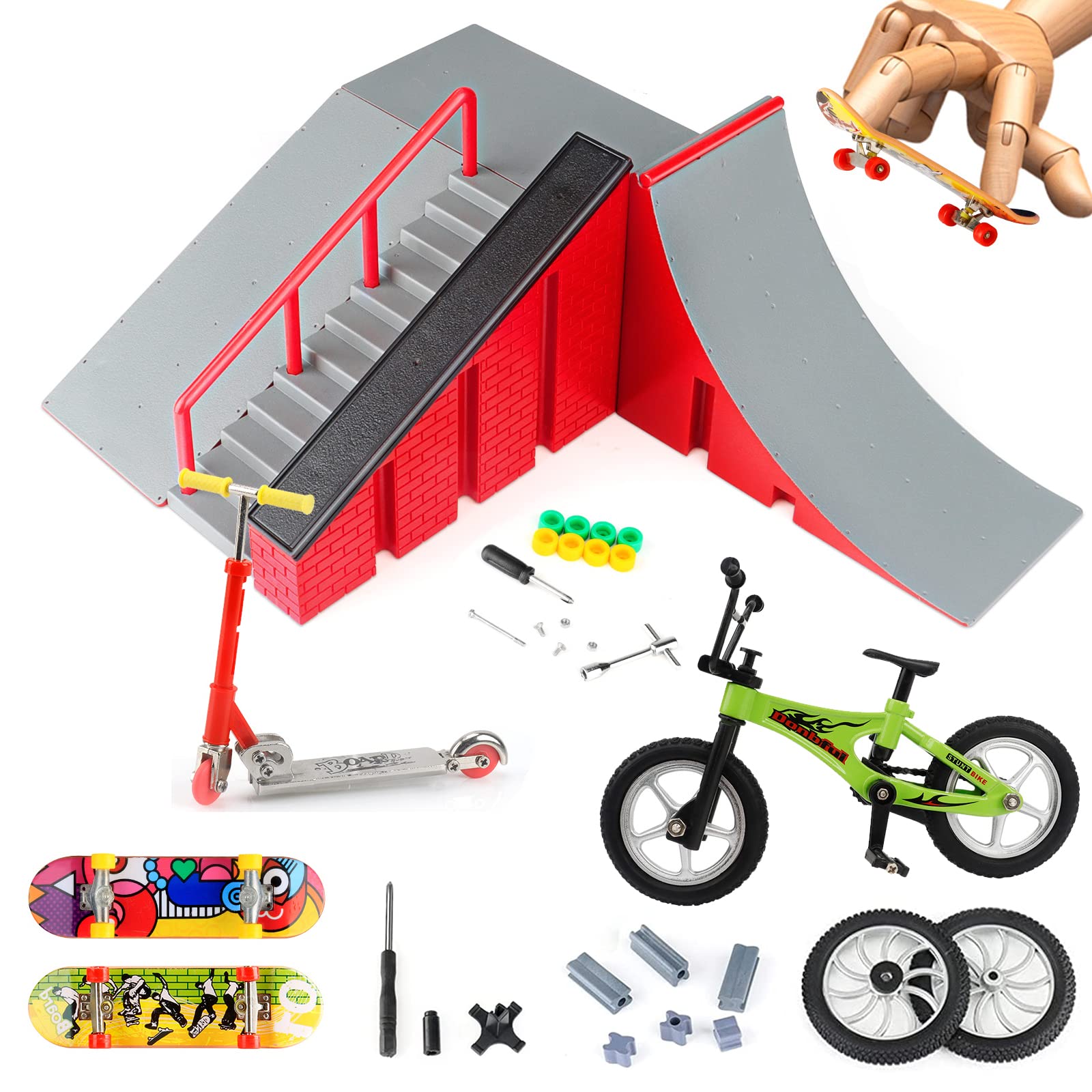 Buy KETIEE Finger Skateboard Ramps, Fingerboards Ramps for Kids Mini ...
