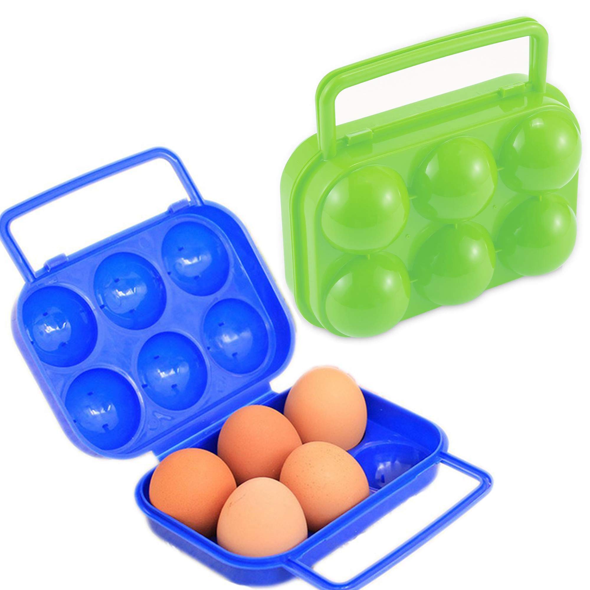 Schneespitze 2 Pieces Folding Plastic Egg Carrier Holder,Egg Carriers ...