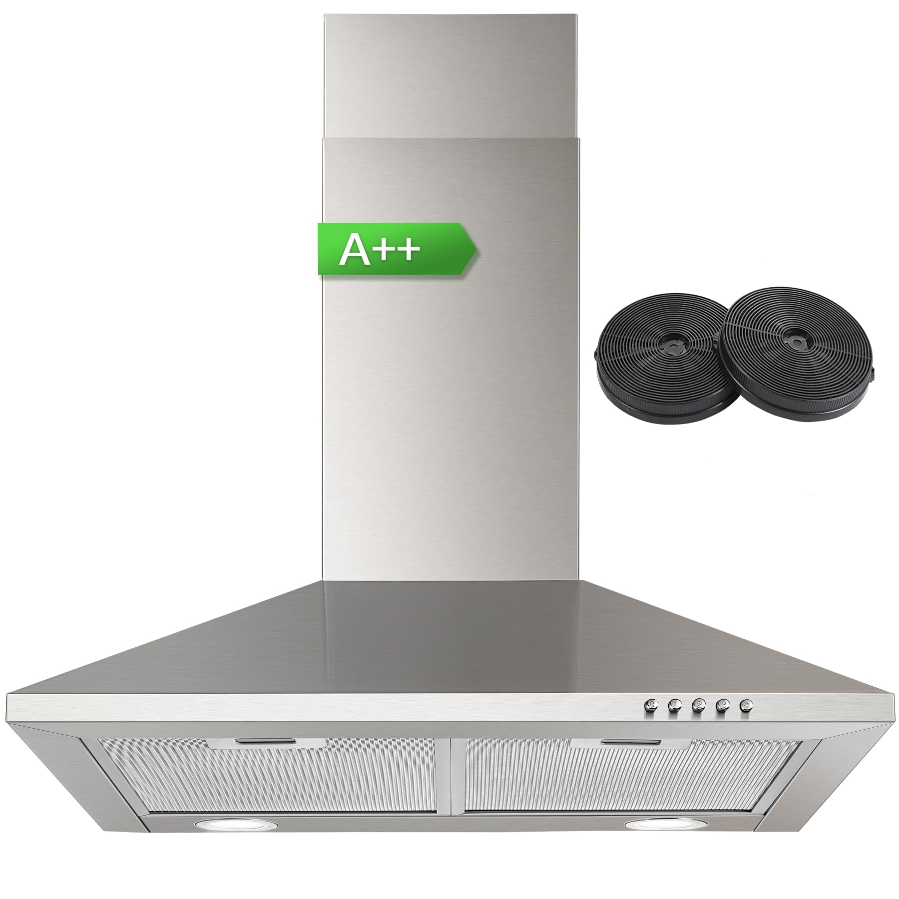 SNDOAS Cooker Hood, Class A++ Extractor Fan Kitchen with Carbon Filters ...