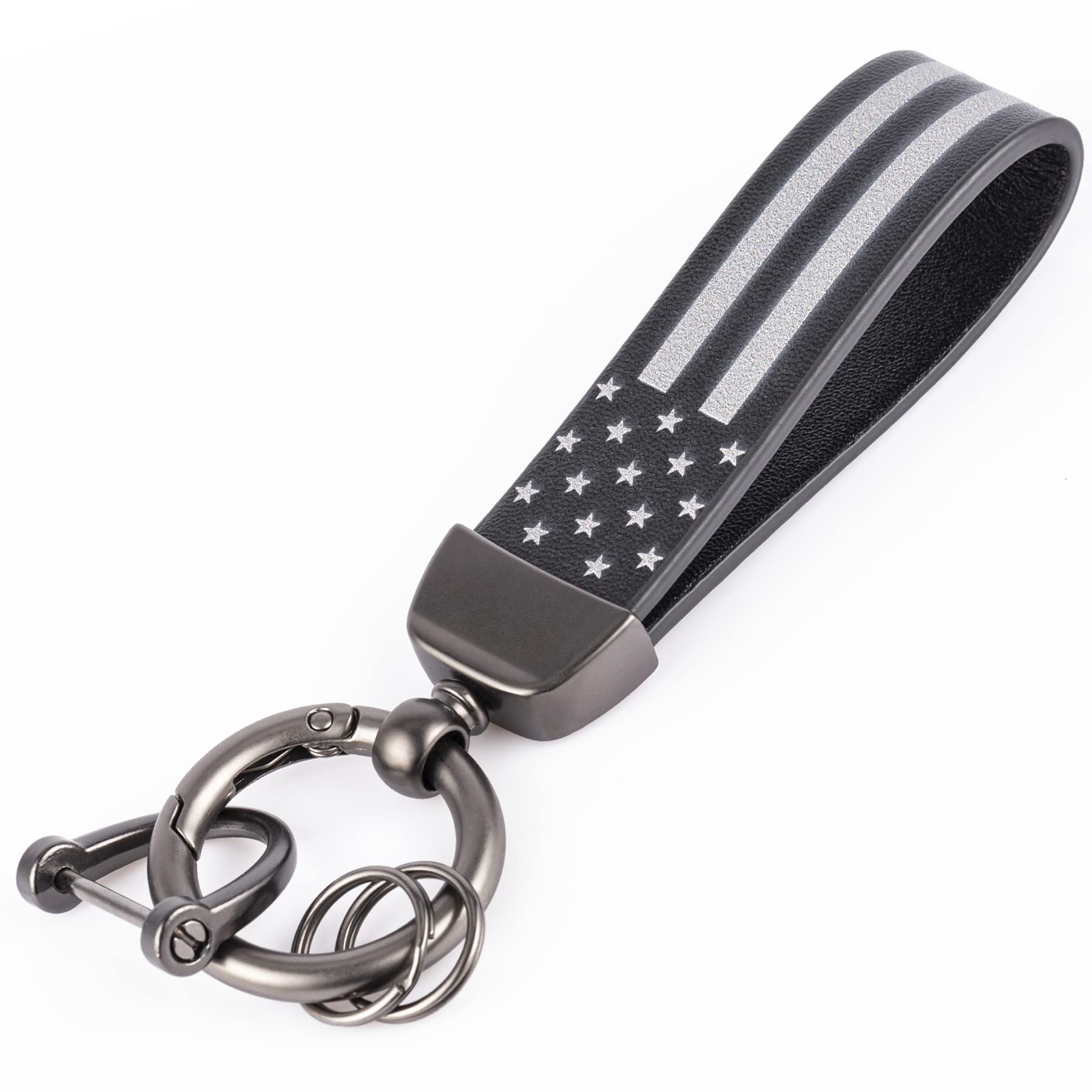 Amazon.com: American USA Flag Car Keychain with Zinc Alloy Ring, Car ...