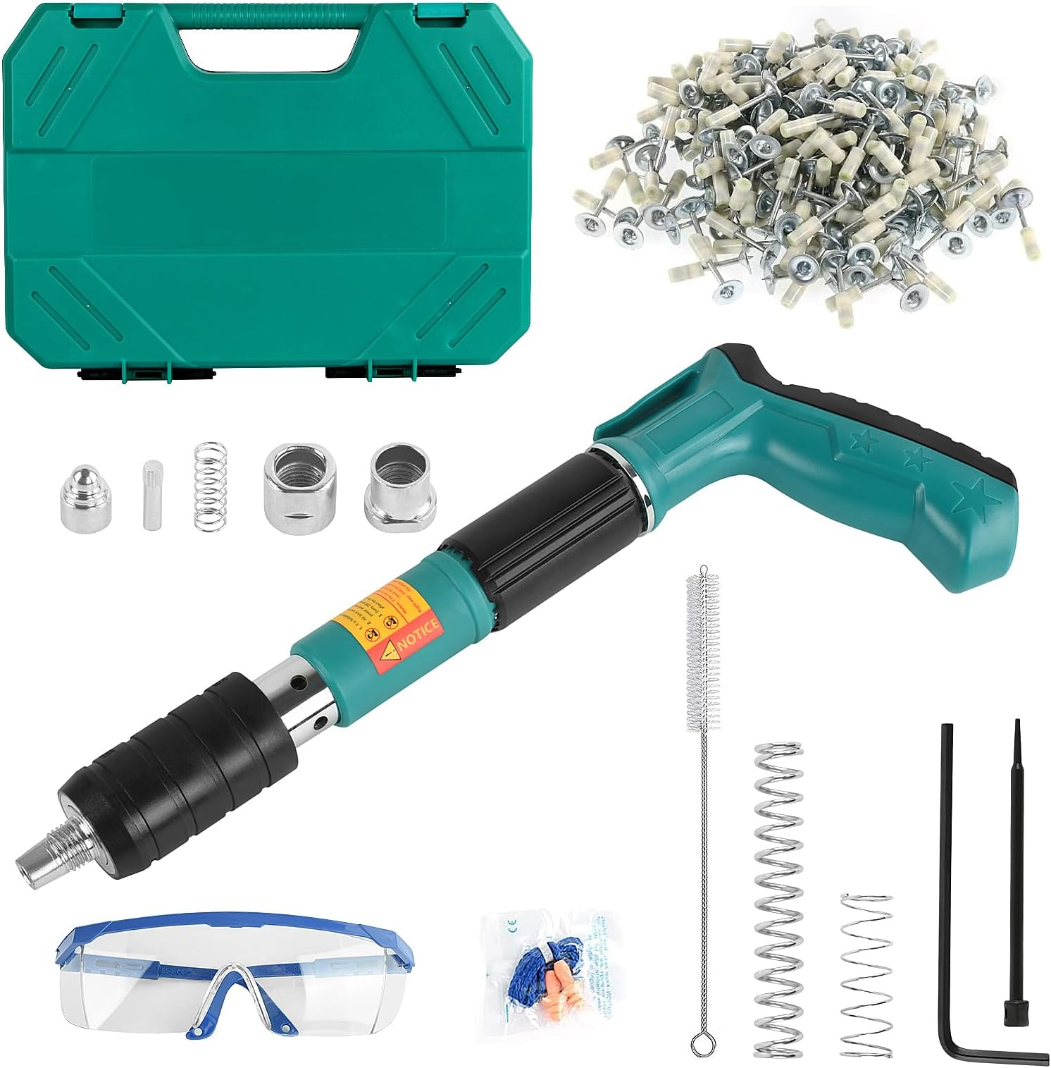 Amazon.com: GJOYNY Nail Gun with 110 Round Nails,Concrete Nail Gun Kits ...