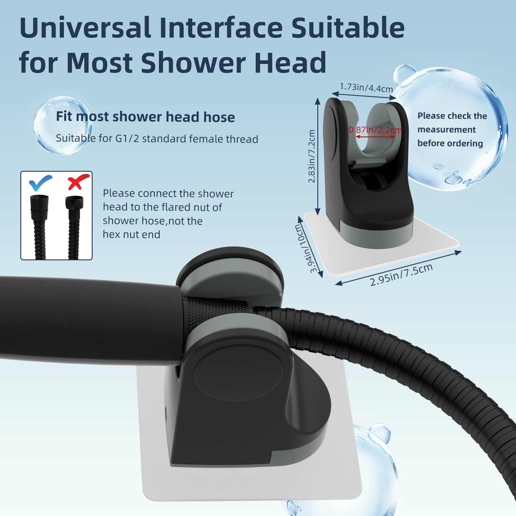 Snapklik.com : Showerhead Holder, Strong Adhesive And Waterproof ...