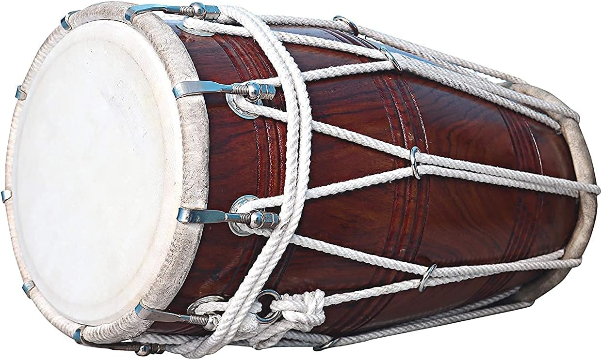 Stock Mania® Special HALF RASSI Dholak Drum Sheesham Wood, Padded BEG ...