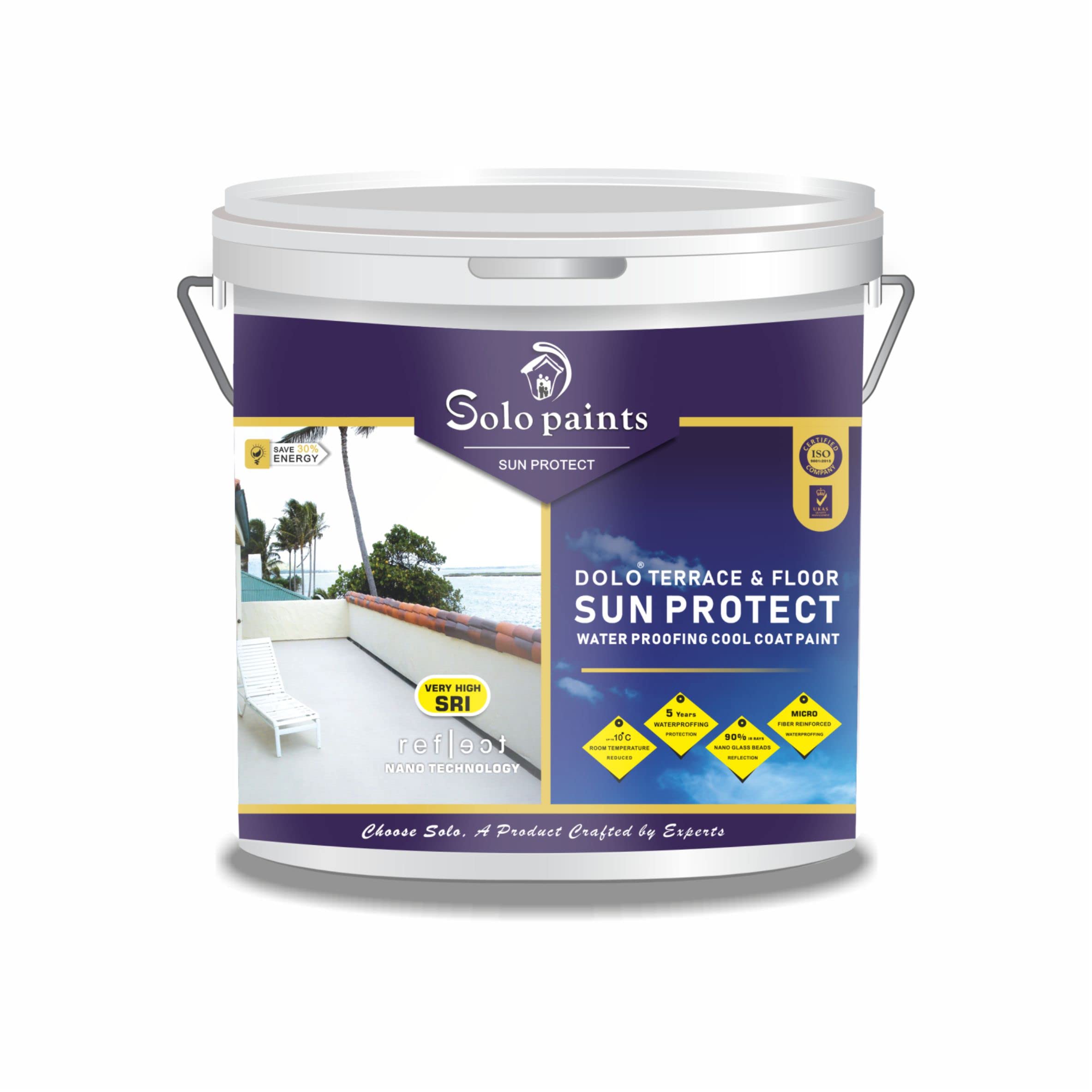 DOLO Sun Protect Floor and terrace waterproof cool coat paint with high ...