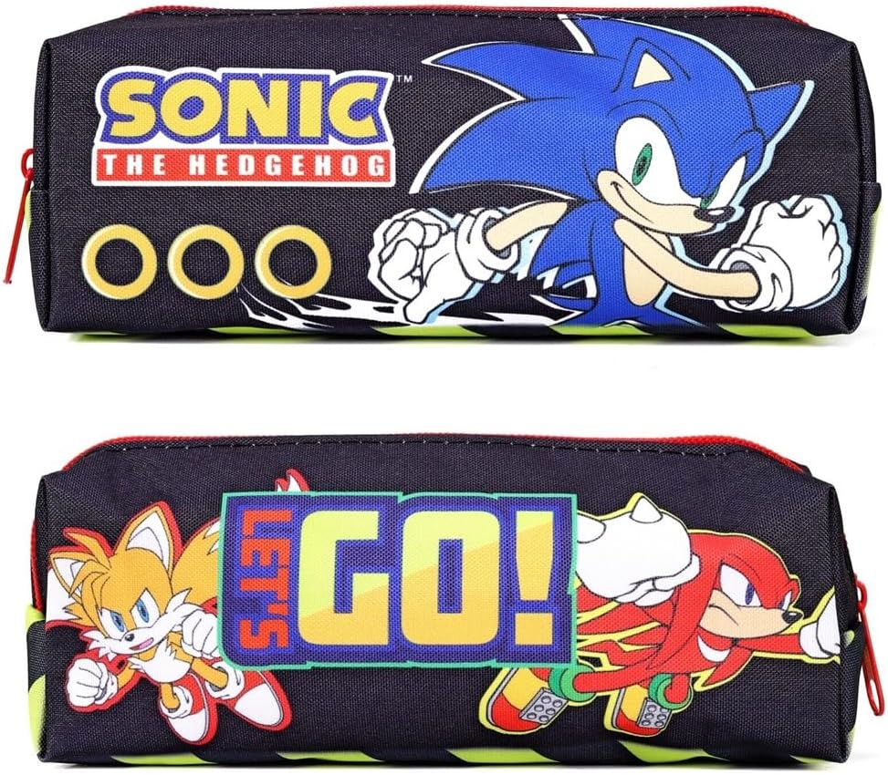 Sonic Pencil Case School Boy's Sonic Blue Rectangular Pencil Case ...