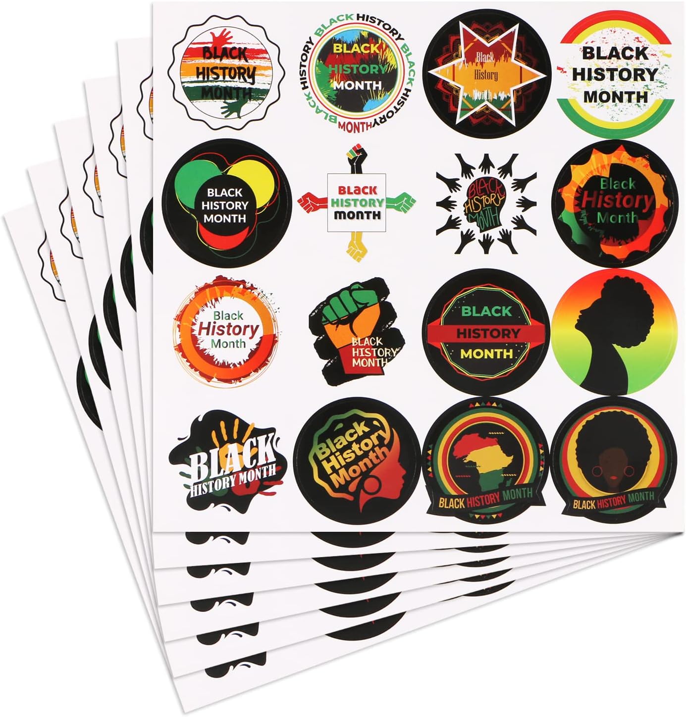 Amazon.com: 96 Pcs Black History Month Labels Stickers,Juneteenth Day ...