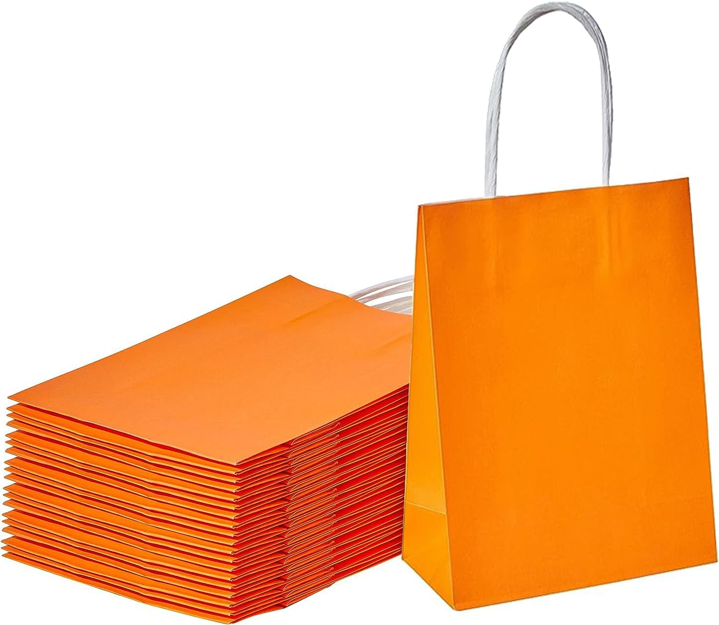 Amazon.com: SUNCOLOR 25 Pieces 6" Mini Goodie Bags Small Orange Gift ...