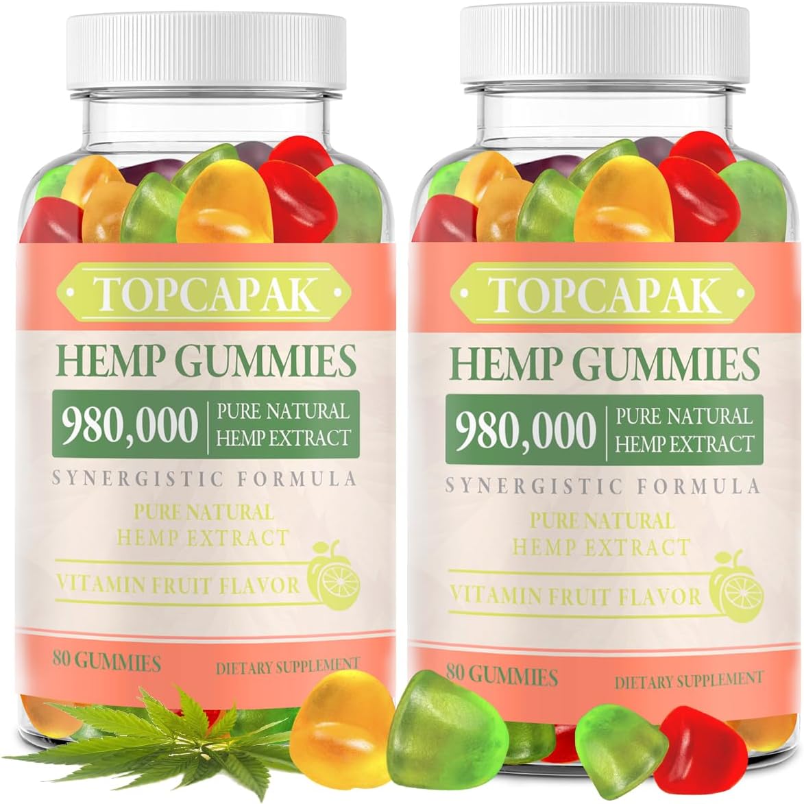 Amazon.com: TOPCAPAK Hemp Gummies Organic Hemp Oil Extract Edible Gummy ...