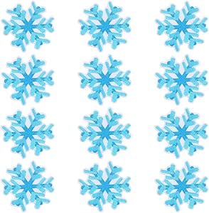 Amazon.com: JKJF 12 Pcs Snowflake Embroidery Patches Snow Iron on ...