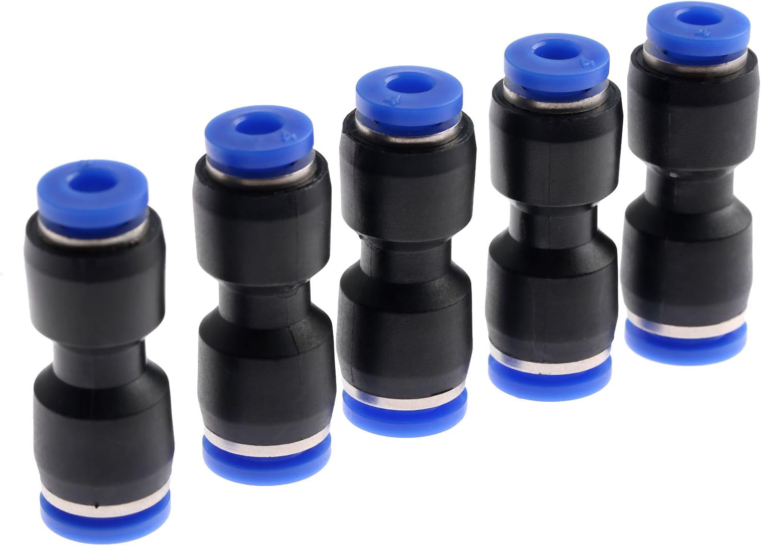 5pcs Pneumatic Fittings Push in Straight Reducer Connectors Water Hose ...