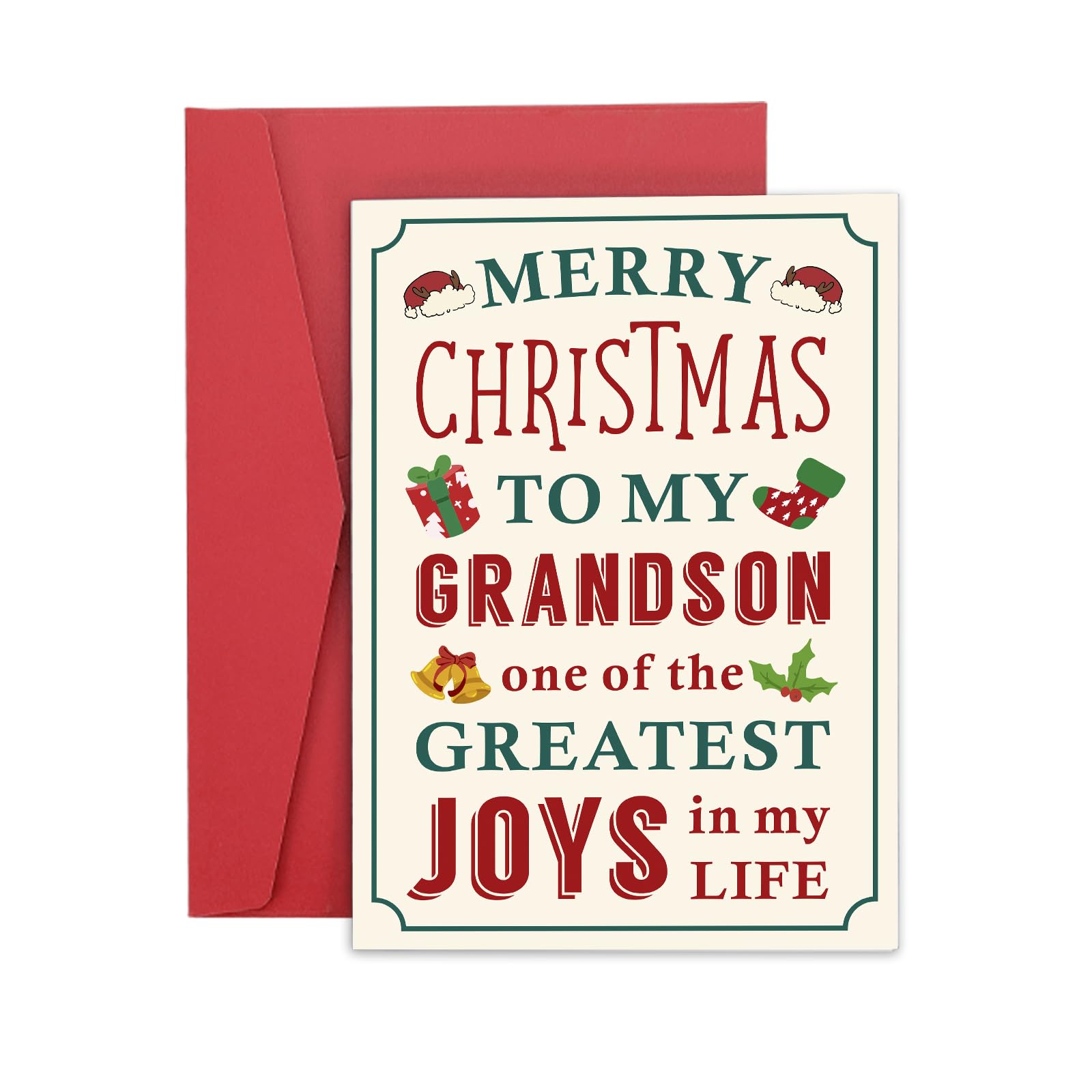 Amazon.com : Grandson Christmas Card, Christmas Card for Grandson from ...