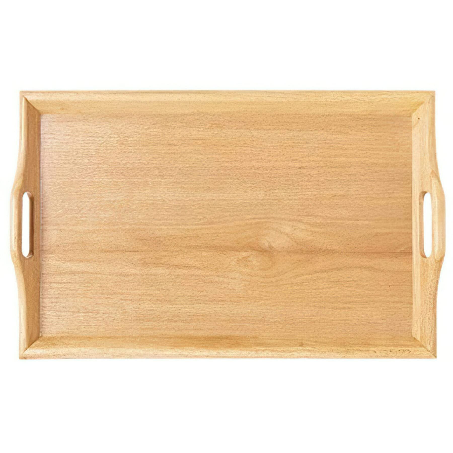 G.E.T. RST-1814-N Wooden Room Service Serving Tray with Handles, 19" x ...