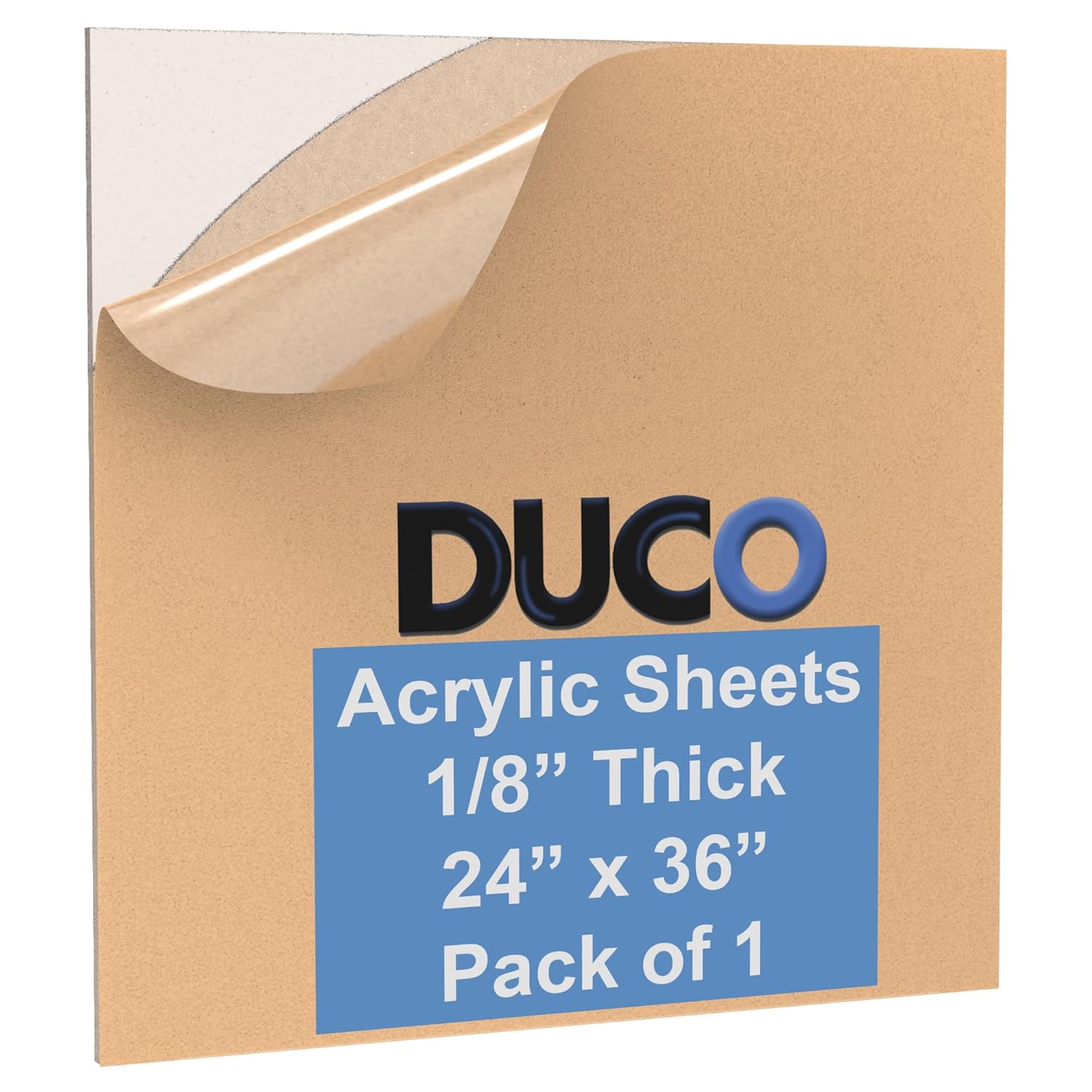 Duco Clear Cast Acrylic Sheets 1/8 Thick - Cut to Size Plexiglass 24 x ...