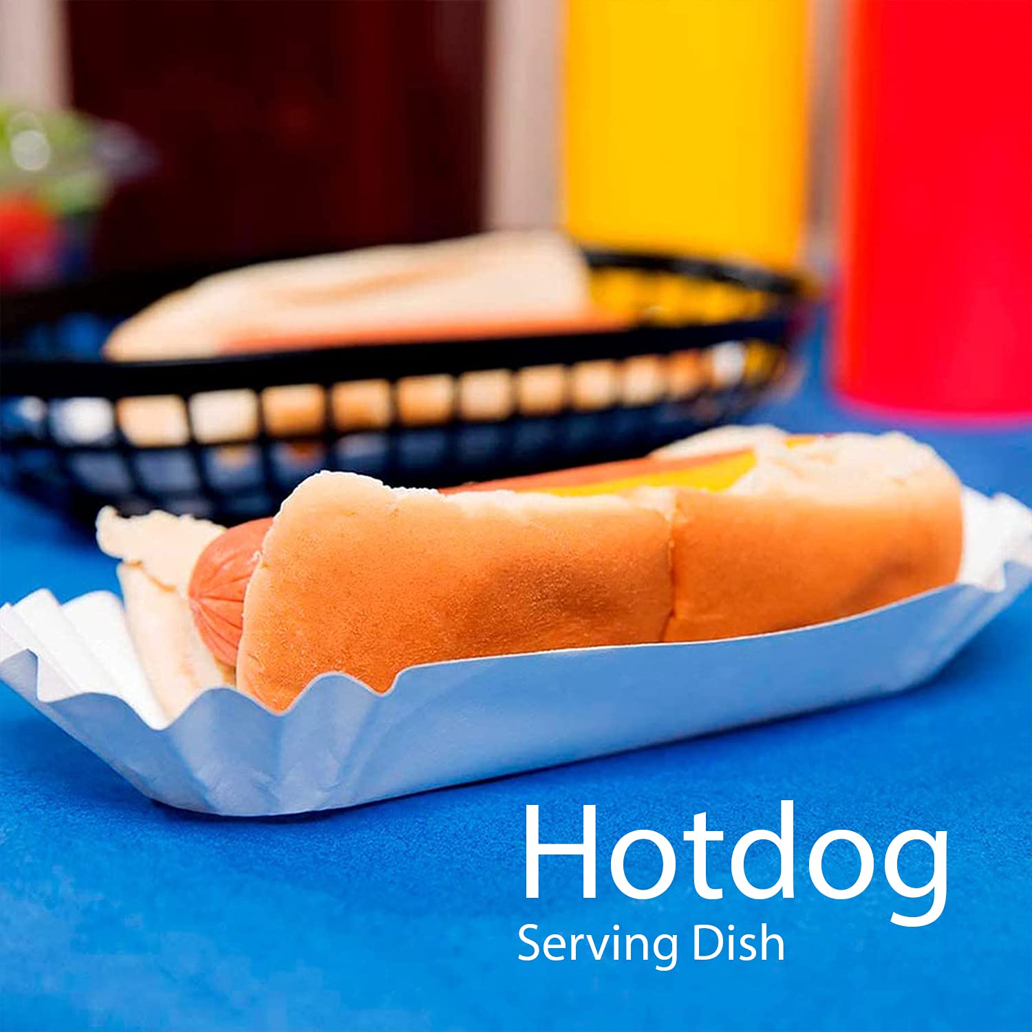 Hot Dog Holder 300pcs Hot Dog Wrappers Hot Dog Tray Paper Plate Holder ...