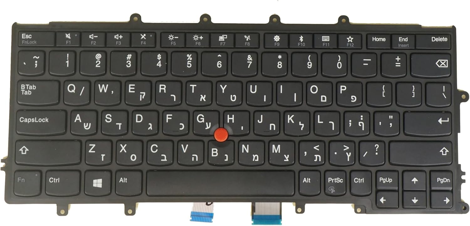 Amazon.com: AZUBAYCOM HB Hebrew מקלדת עברית Layout- Laptop Keyboard for ...