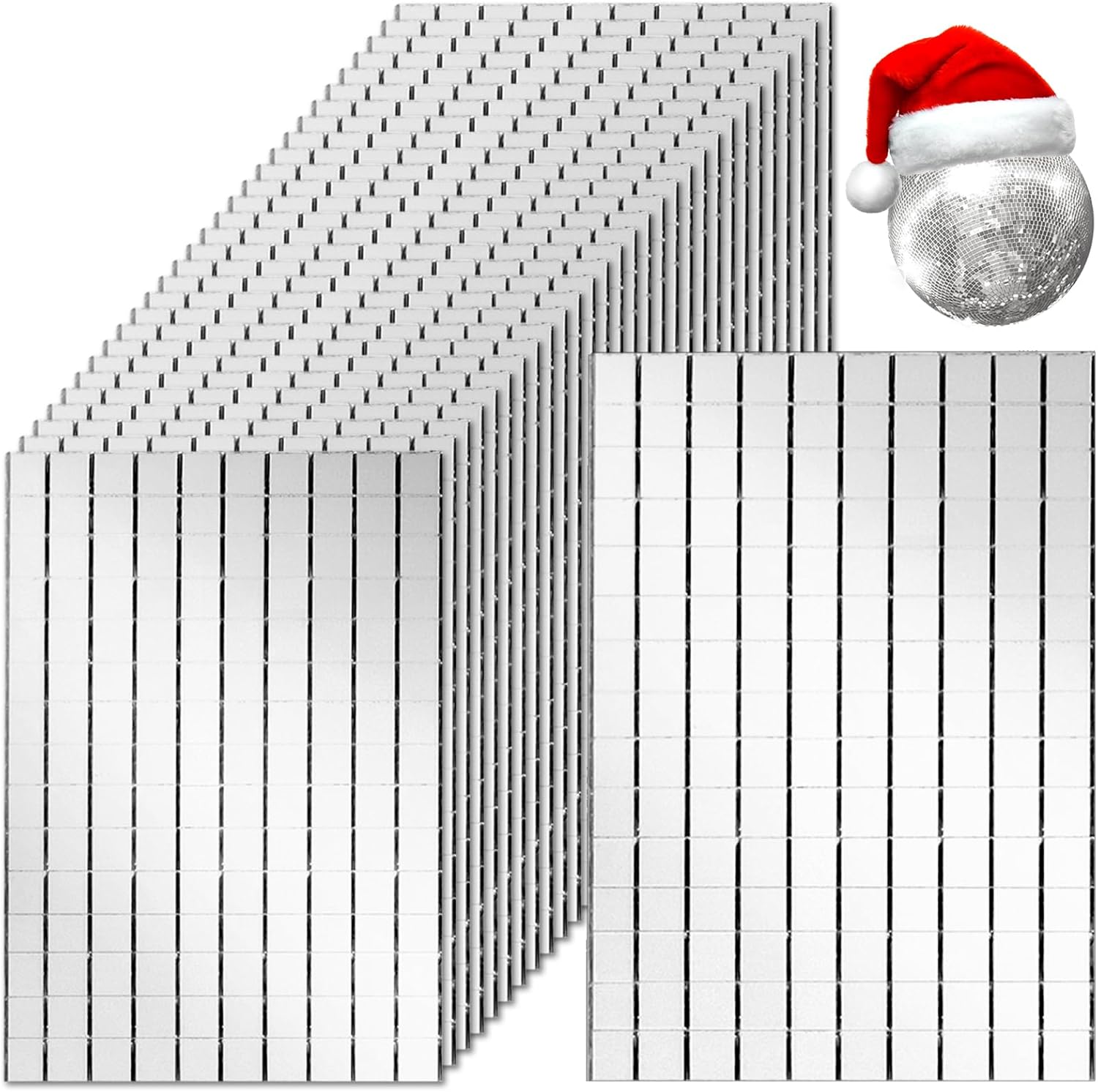 Amazon.com: Rcybeo 4500Pcs Mirror Tiles Disco Tiles Self-Adhesive ...