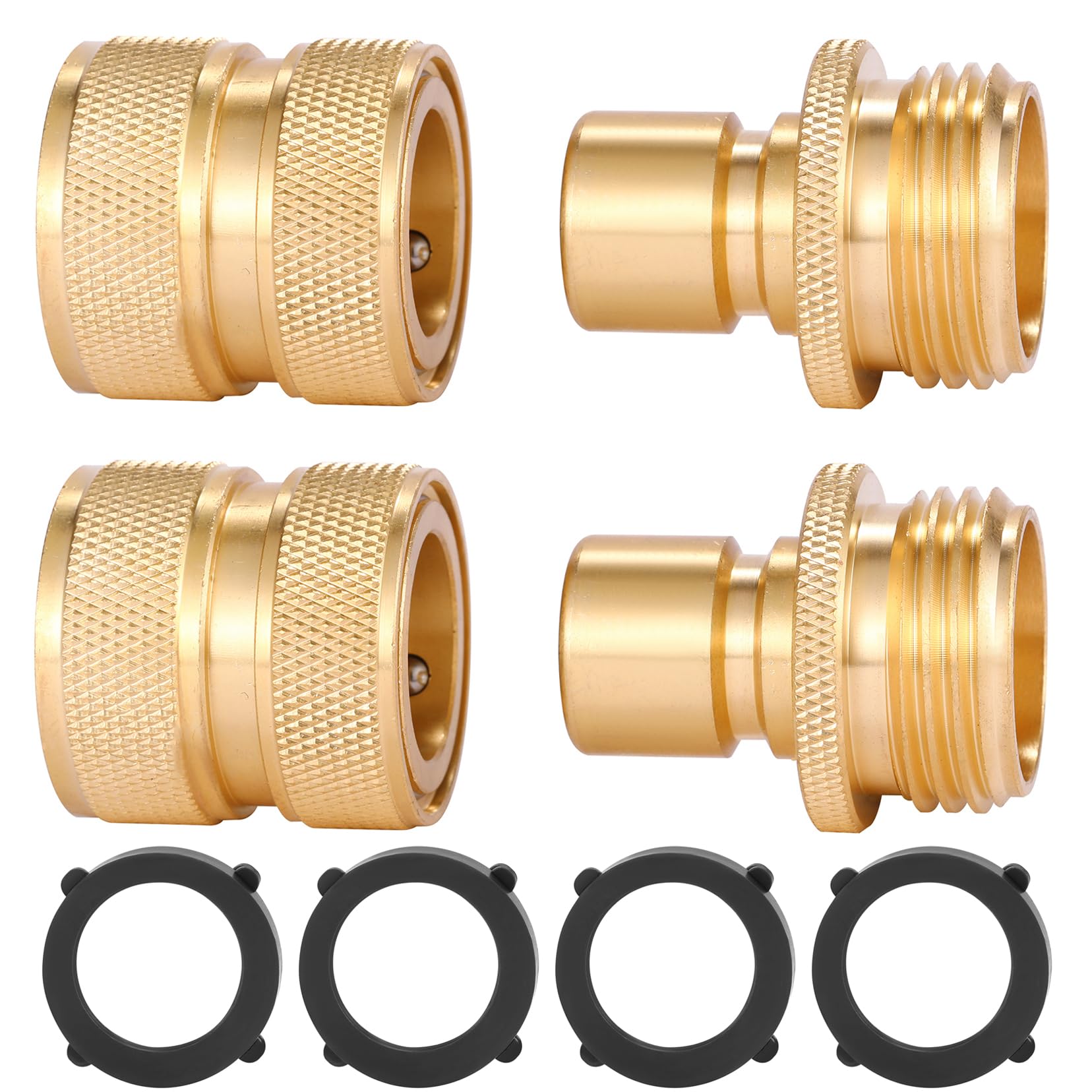 Snapklik.com : Sanpaint 3/4 Inch Brass Garden Hose Fitting Quick ...