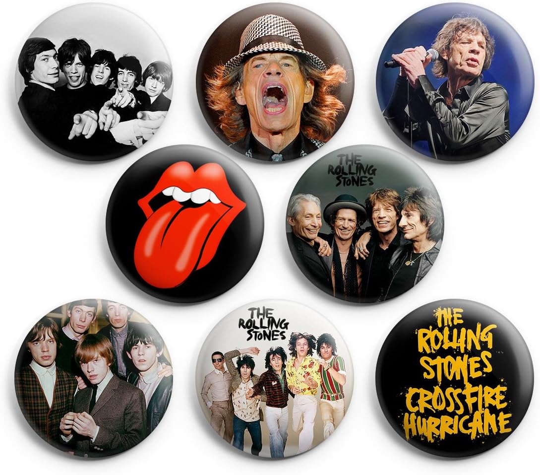 Amazon.com: The Rolling Stones Music Band Pin Badges Button, 1.25 ...