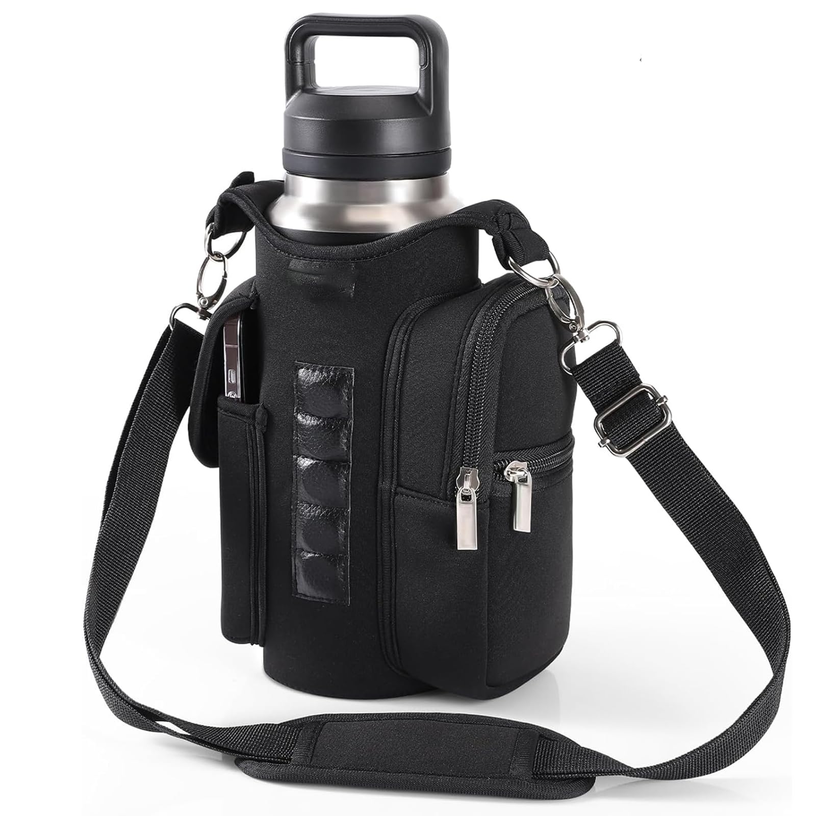 Gym Magnetic Water Bottle Holder Bag with Phone Pockets & Accessories ...