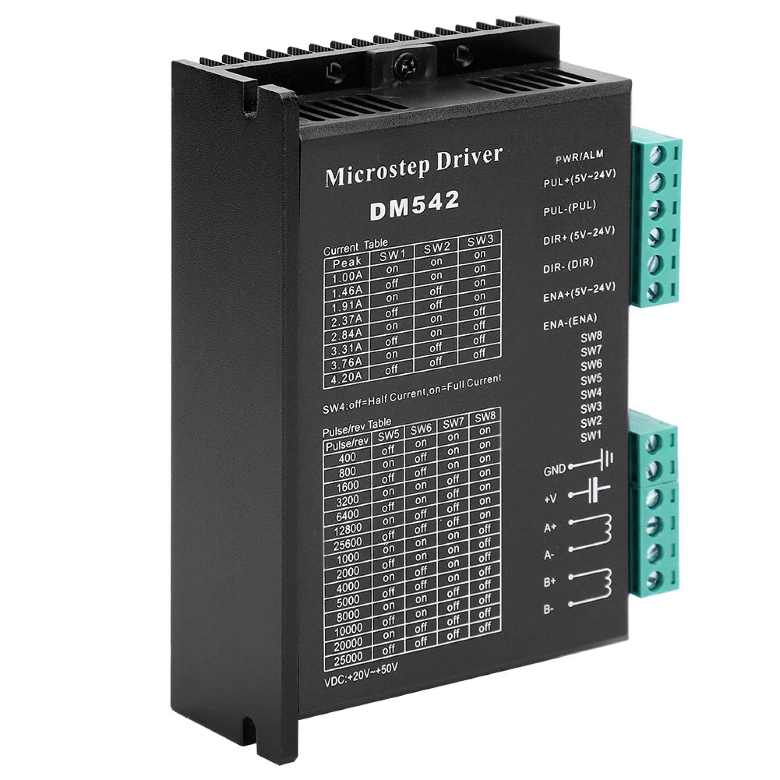 Buy Microstep Driver, Digital CNC Controller, High Subdivision PWM Current Control 2‑Phase DM542 ...