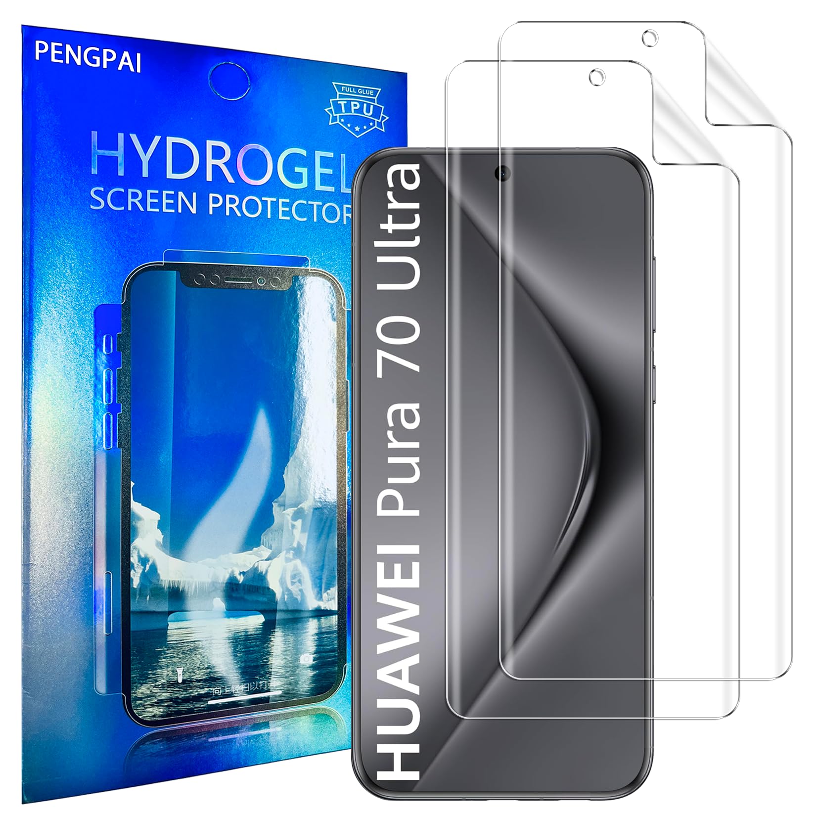 PENGPAI 2x Mica Protector de Pantalla Para Huawei Pura 70 Ultra Curvo ...