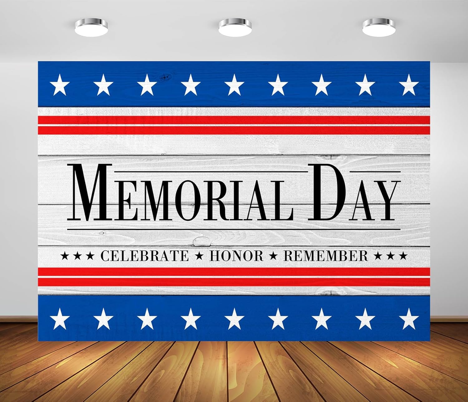 Amazon.com : BELECO 8x6ft Fabric Memorial Day Backdrop Patriotic ...