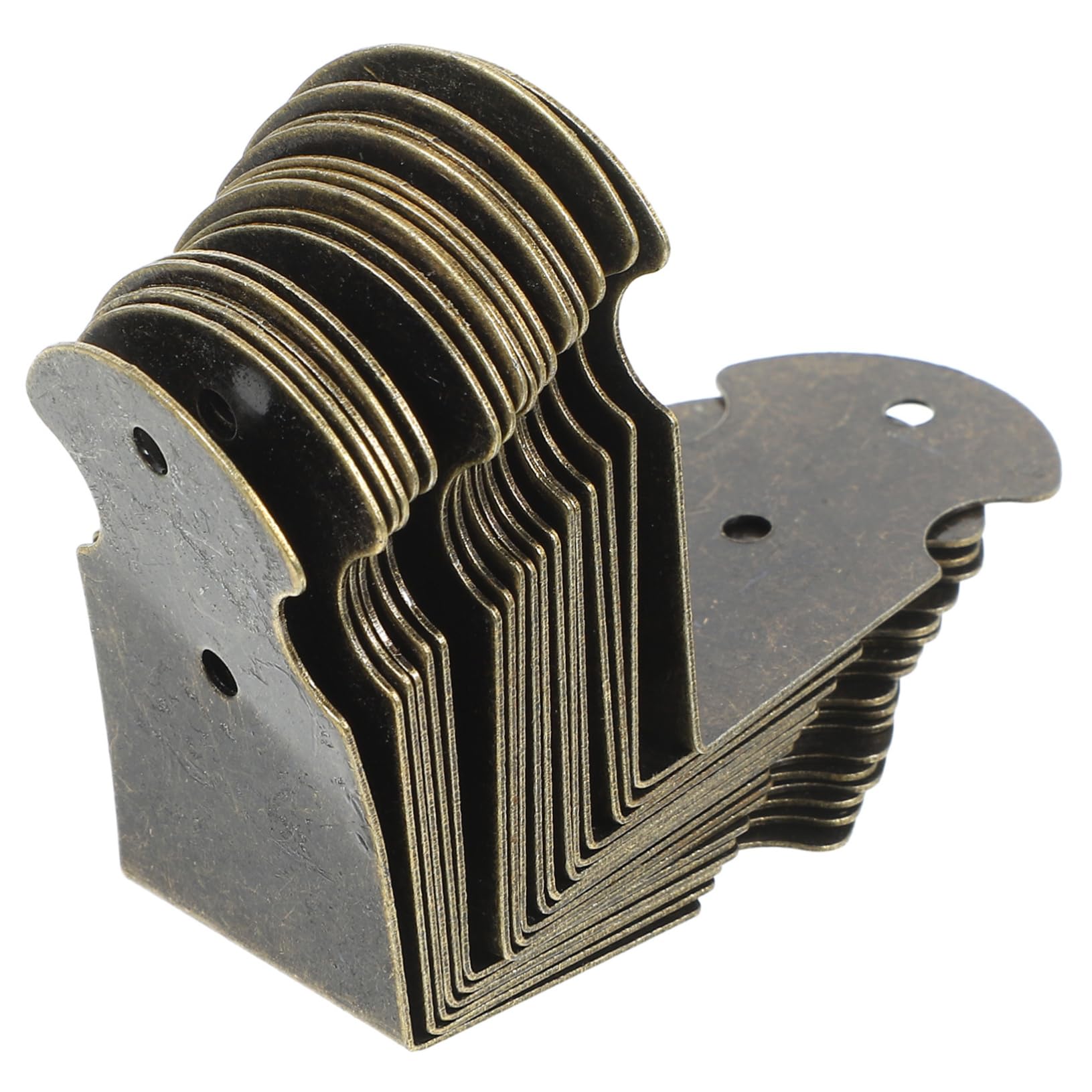Vintage Metal Corner Brackets 20 Pcs Antique Copper Boxes And Strips