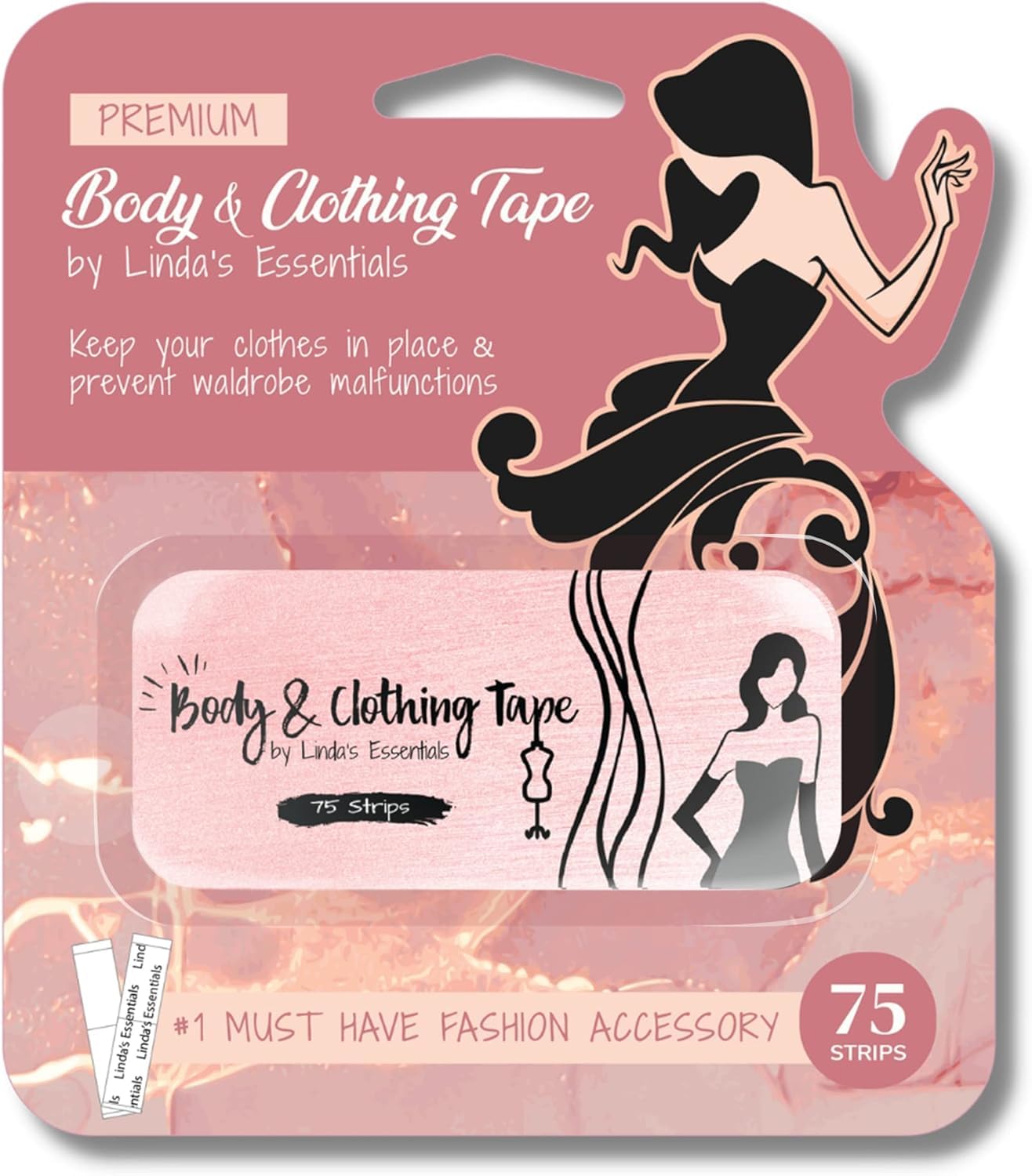 Double Sided Tape for Clothes, and Fashion Tape (75 Pack) | Tin Body ...