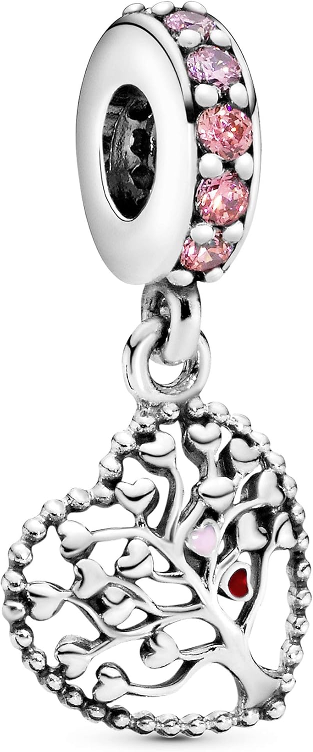 Amazon.com: PANDORA Jewelry Tree of Love Cubic Zirconia Charm in ...