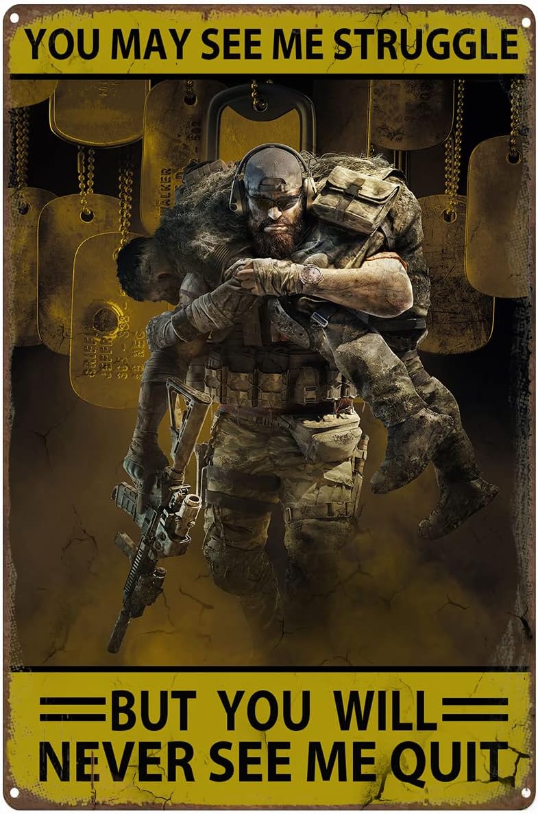 Amazon.com : FYMOMA Vintage Pewter Sign Wall Art Poster, Motivational ...