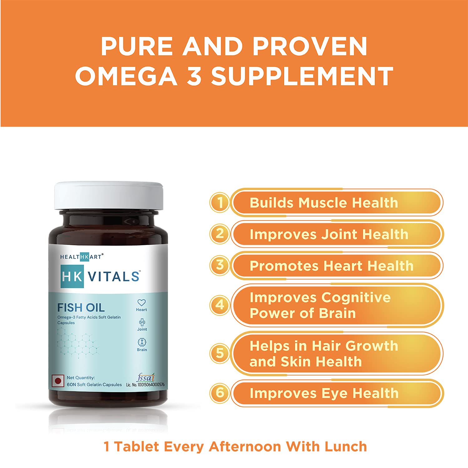 HealthKart HK Vitals Fish Oil and Multivitamin Combo, For Men and Women ...
