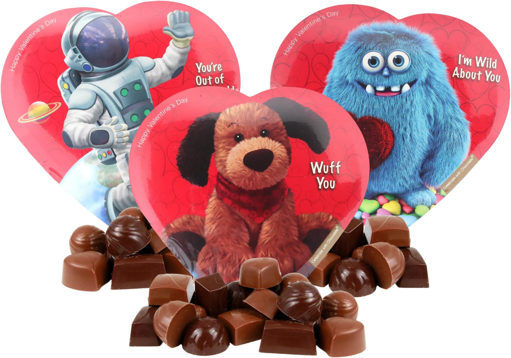 Amazon.com : Sweetzo - Valentine's Chocolate Heart Box for Boys ...