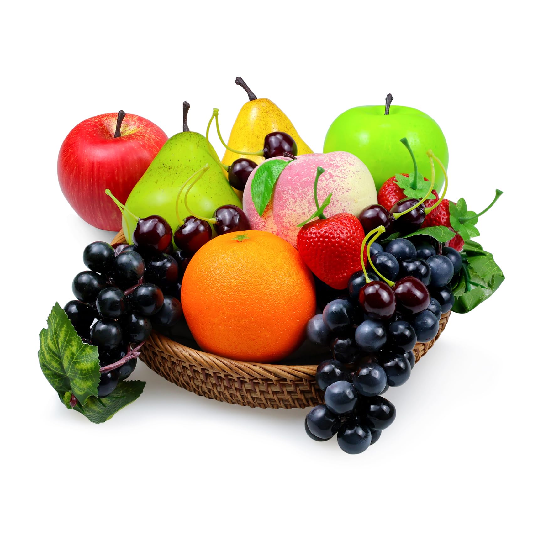 Amazon.com: 16 Pcs Fake Fruits Pack, Artificial Fruits for Decoration ...