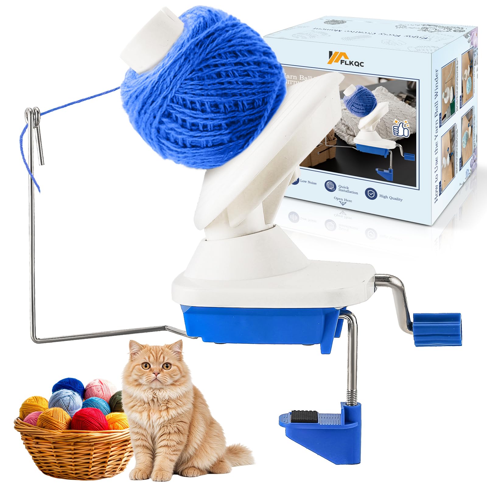 Snapklik.com : Yarn Winder, Hand-Operated Ball Winder For Crocheting ...