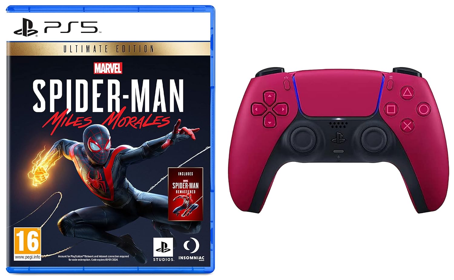 Sony DualSense Wireless Controller | PlayStation 5 (Red)&PS5 Marvel's ...