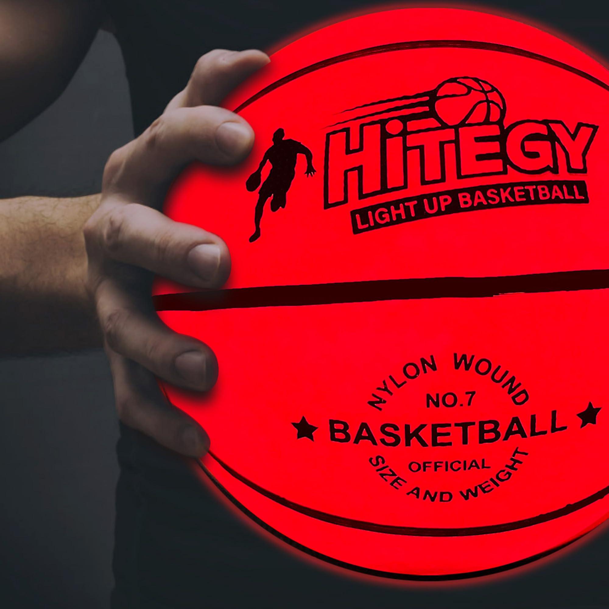 Amazon.com: HITEGY Glow in The Dark Basketball - Water-Resistant, Size ...