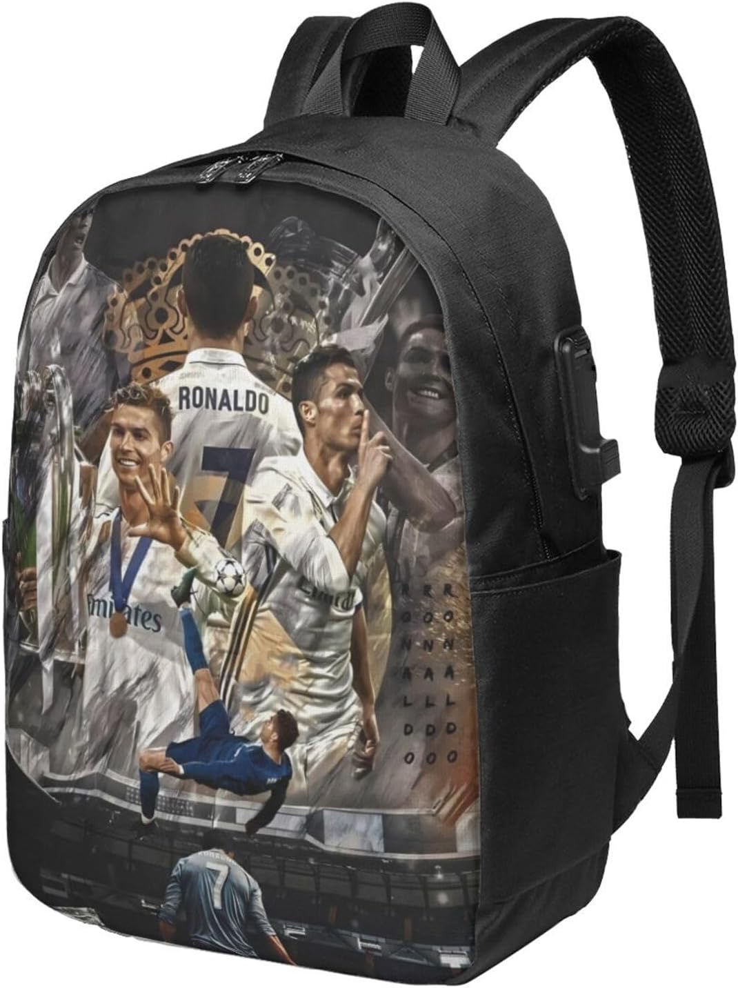 Amazon.com: King Of Portugal #7 Ronaldo Classic 17 Inch Laptop Backpack ...